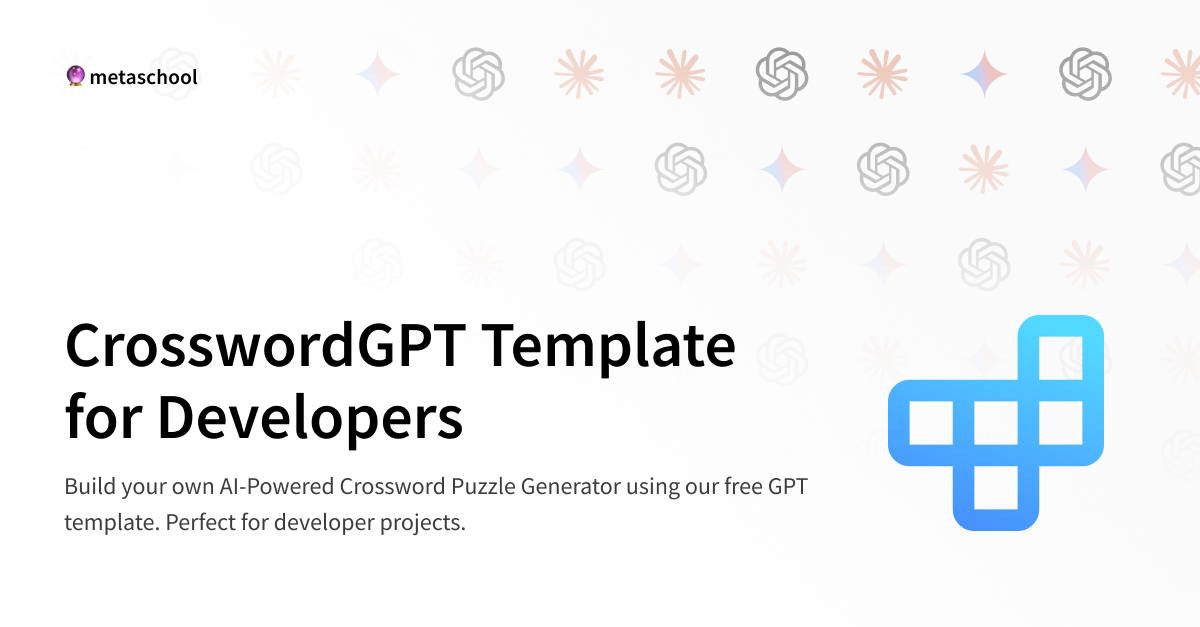 Build an AI Powered Crossword Generator with GPT 4 | Free Template for Developers